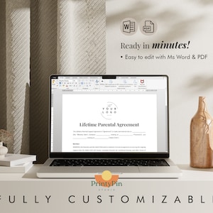 Lifetime Parental Agreement Template - Family Planning & Organization ...
