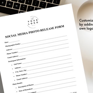 Printable Simple Social Media Photo Release Form Template - Instant ...