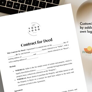 Contract for Deed Template - Customizable Contract for Home Purchase ...
