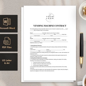 Professional Vending Machine Contract Template - Fully Customizable ...