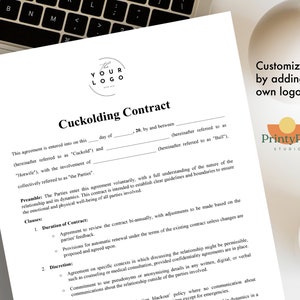 Cuckolding Contract Template PDF - Cuckold Agreement With Detailed Clauses and Customizable ...