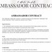 Professional Ambassador Contract Template | Legal Agreement for Brand ...