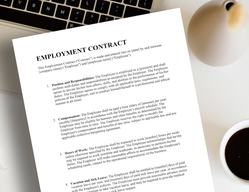 Employment Contract, Employment Contract Template PDF, Word & Google ...