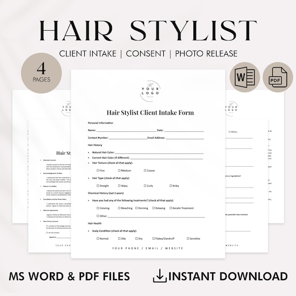Hair Extension Release Forms - Etsy