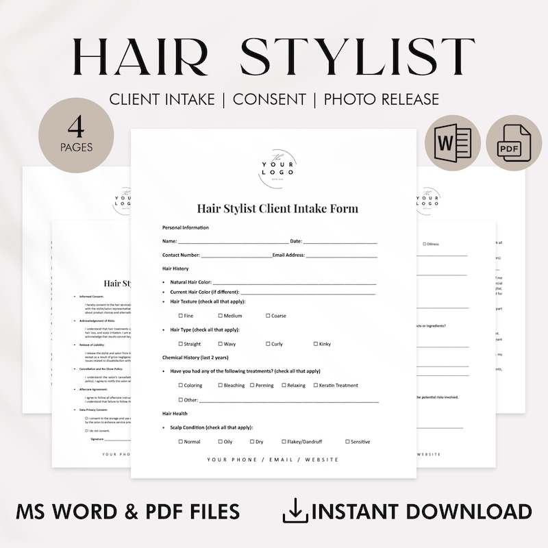 Salon Forms - Etsy