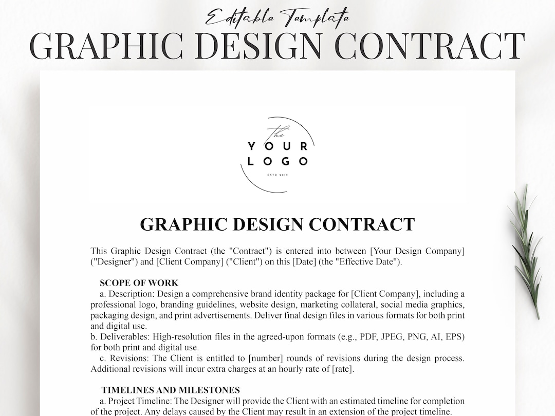 Freelance Graphic Designer Client Contract Template - Professional ...