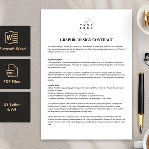 Professional Graphic Design Contract Template | Customizable Agreement ...