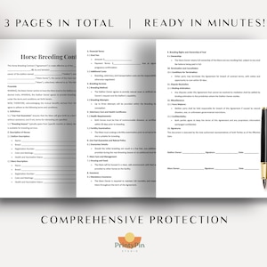 Horse Breeding Contract Template - Customizable Equine Breeding ...