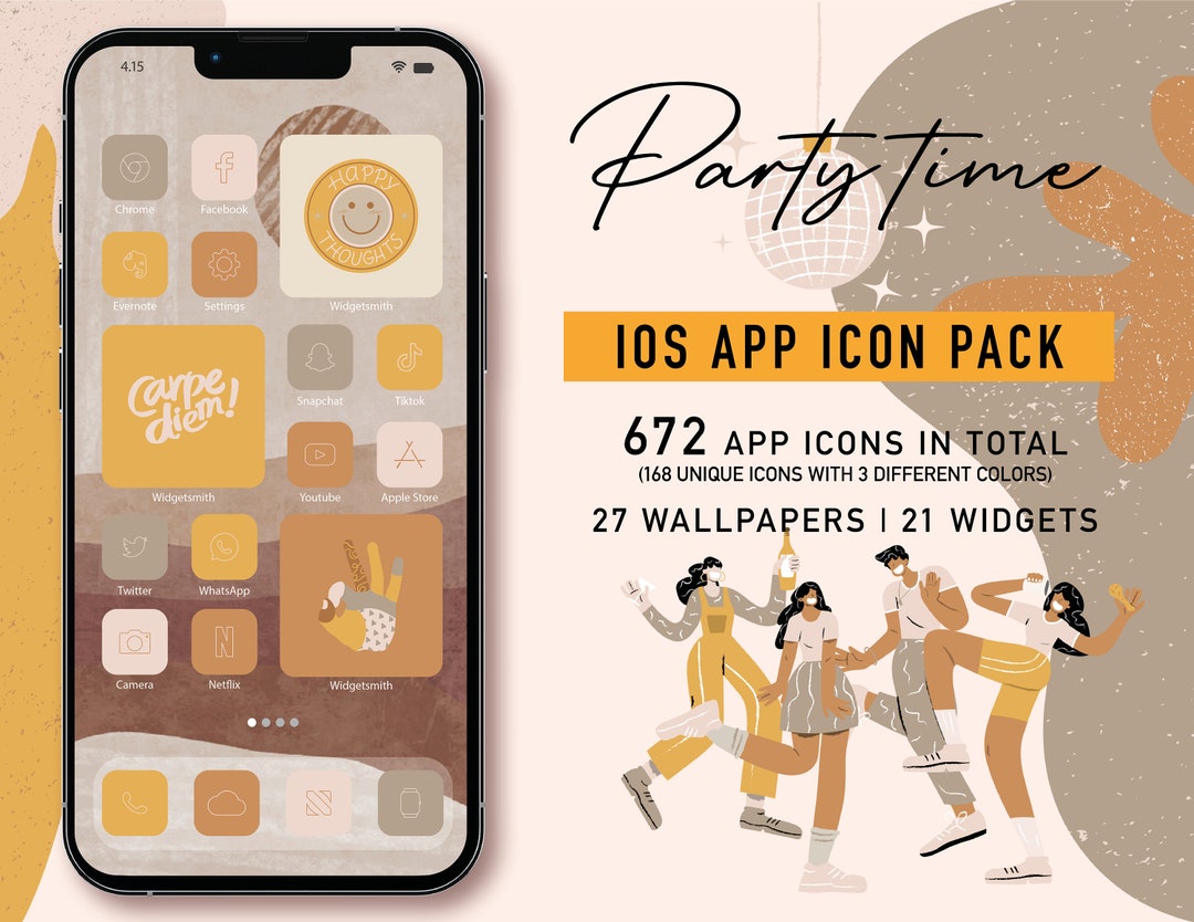 Aesthetic App Icon Pack - Ios 18 & Ios 17 iPhone App Icons - Custom ...