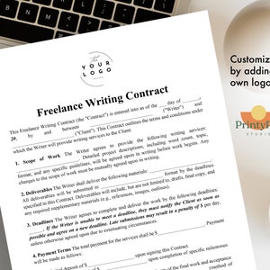 Freelance Writing Contract Template | Professional Writer Agreement ...