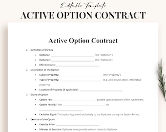 Real Estate Contract Template - Etsy