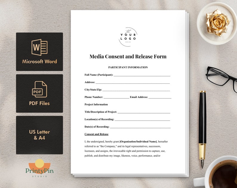 Media Consent Form Template - Detailed Release Agreement for ...