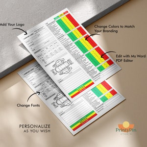 Editable Vehicle Inspection Report Template | Fillable PDF & Word Auto ...