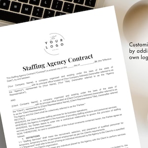 Staffing Agency Contract Template PDF & Word - Professional Employment ...