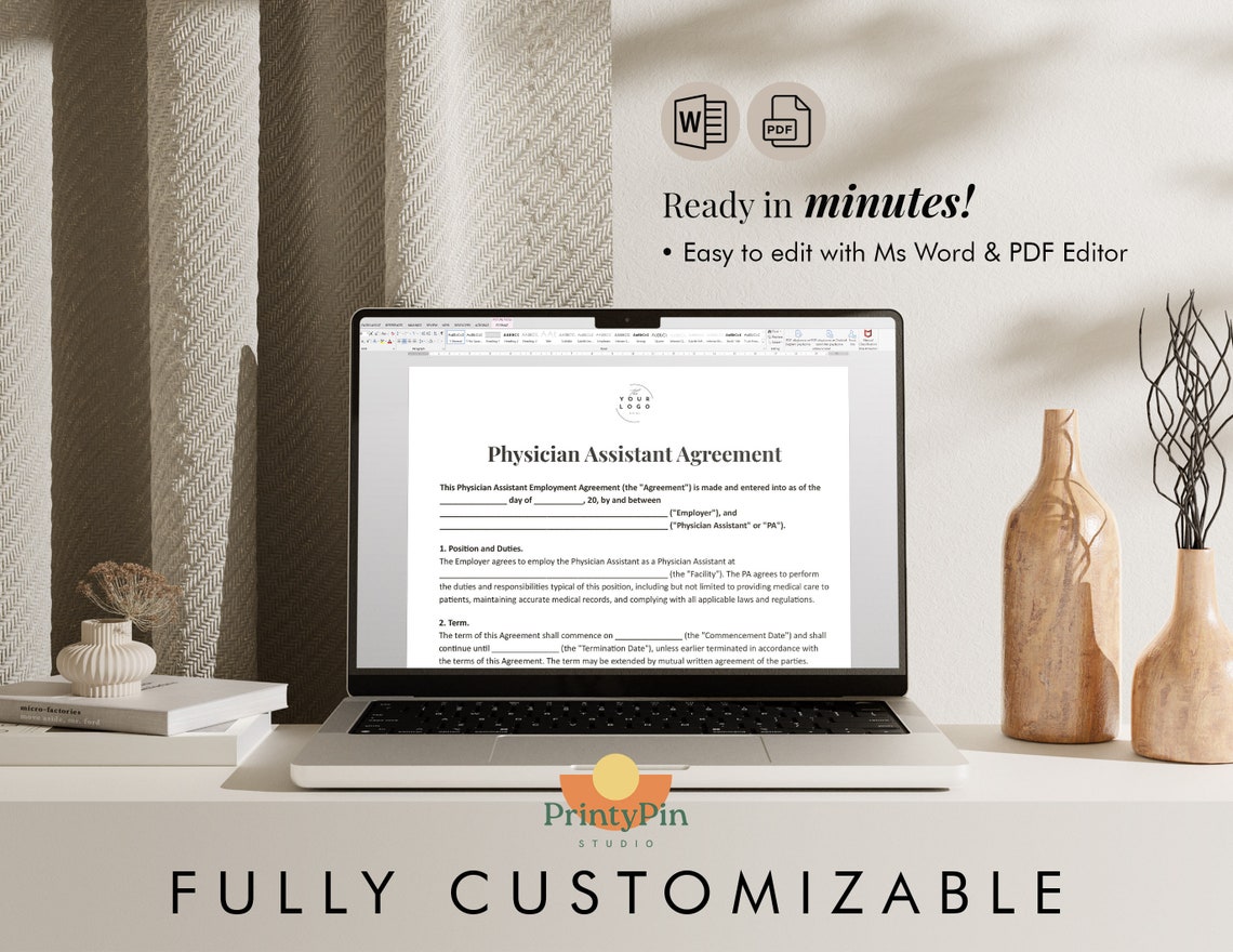 Physician Assistant Employment Agreement | PA Job Contract Template ...