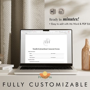 Tooth Extraction Consent Form Template - Editable Dental Forms, Word ...