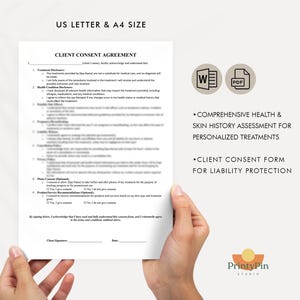 Spa Client Intake Form Med Spa Consent Form Editable Spa Consultation ...