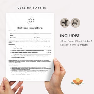 Root Canal Consent Form Template Word - Dental Procedure Approval ...
