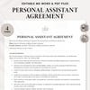 Personal Assistant Contract Template – Editable Agreement | PA Service ...