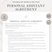 Personal Assistant Contract Template – Editable Agreement | PA Service ...