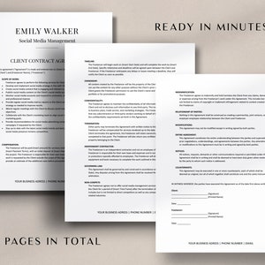 Freelance Social Media Manager Contract Template, Social Media ...