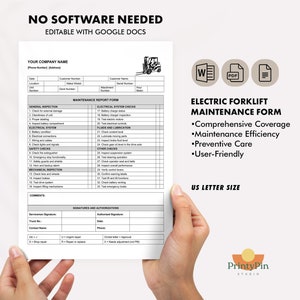Electric Forklift Inspection Checklist Template - Forklift Repair ...