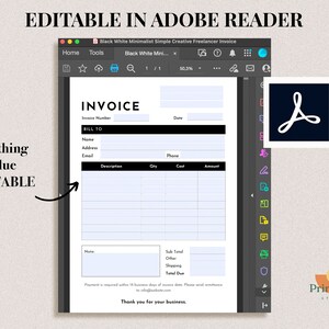 Invoice Template Pdf/word. Business Invoice. Invoice Word. Editable ...