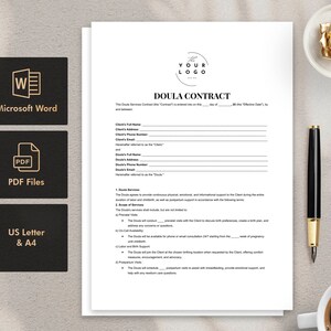 Doula Services Contract Template - Customize for Your Clients - Birth ...