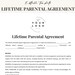Lifetime Parental Agreement Template - Family Planning & Organization ...
