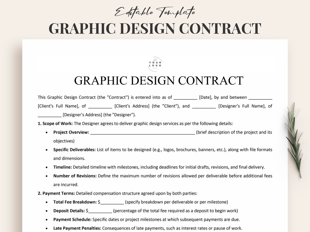 Graphic Design Contract Template | Comprehensive Freelance Graphic ...