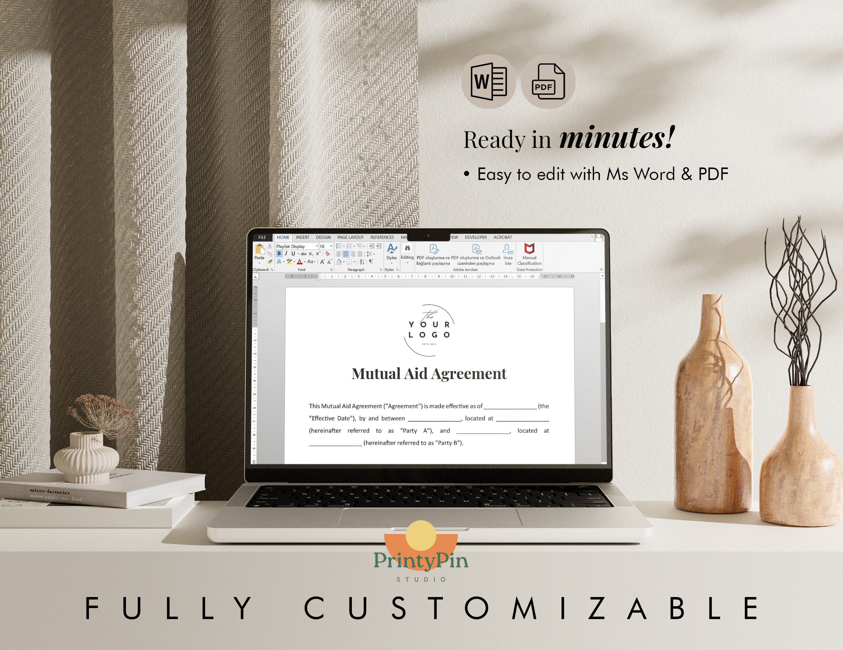 Mutual Aid Agreement Template | Instant Download MS Word & PDF ...