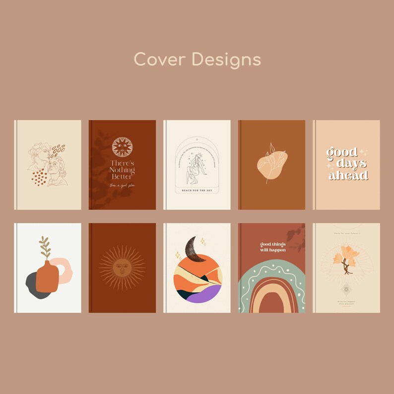 Boho Digital Notebook Covers Aesthetic Minimalist Goodnotes - Etsy