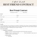 Best Friend Contract Template - Editable Friendship Agreement ...