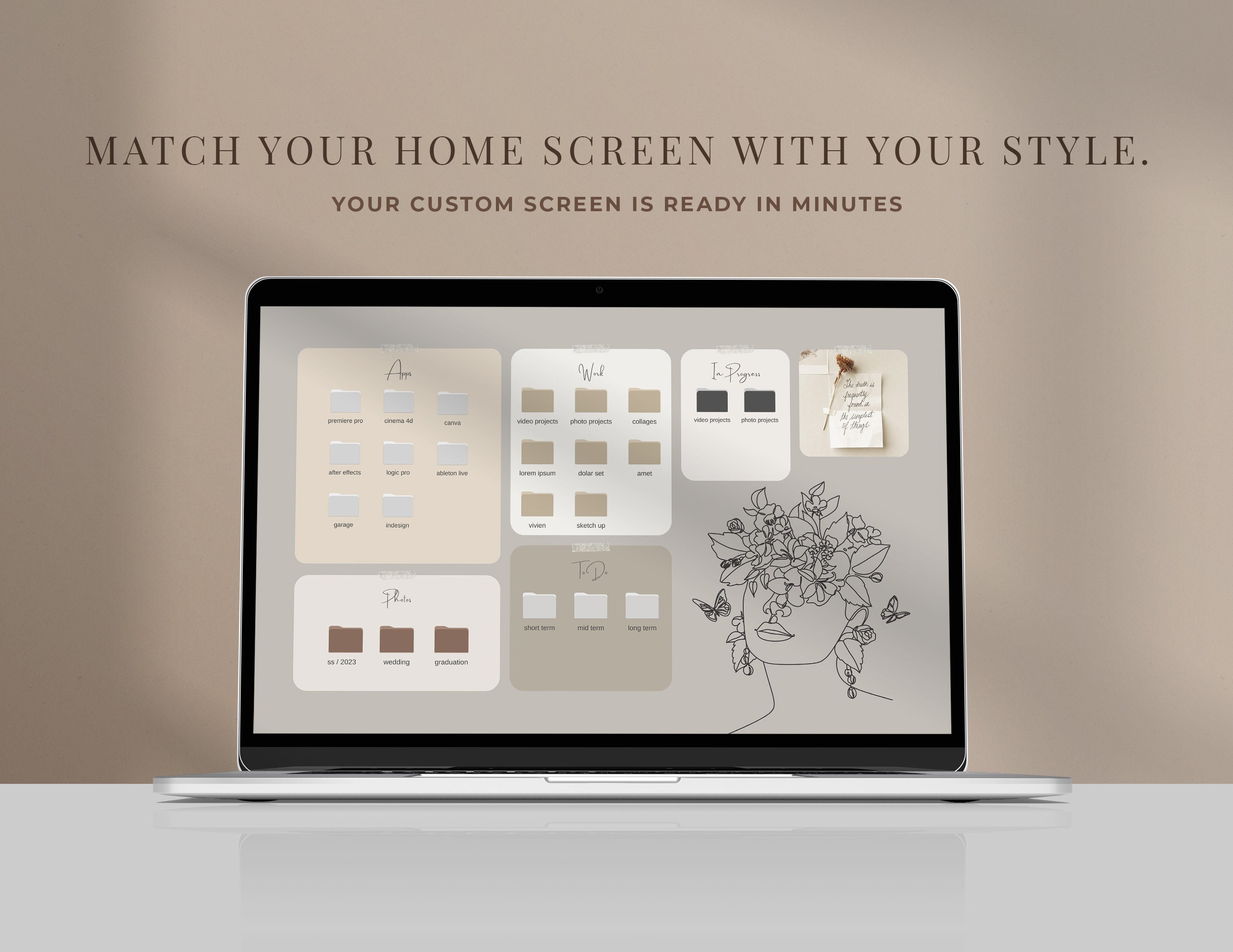 Minimalist Desktop Organizer Wallpaper, MacBook Desktop Organizer ...