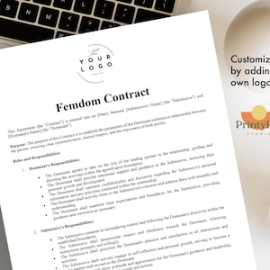 Femdom Contract PDF - BDSM Agreement Template - Dominant Submissive Relationship - Adult Role ...