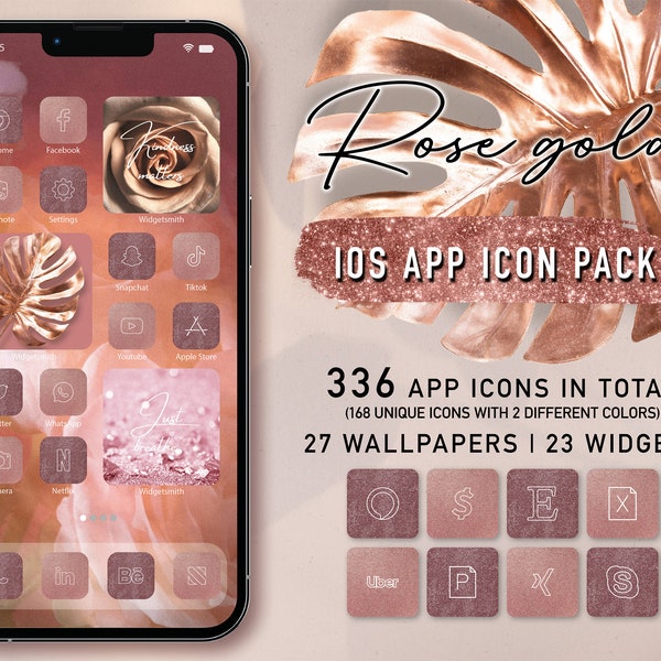 Ios 14 Aesthetic Rose Gold - Etsy