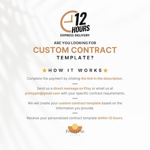 Custom Garment Contract Template | Editable Tailor-made Clothing ...