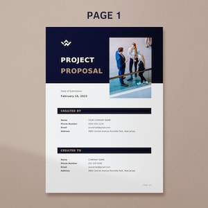 Project Proposal Template Canva | MS Word Template | Client Proposal ...