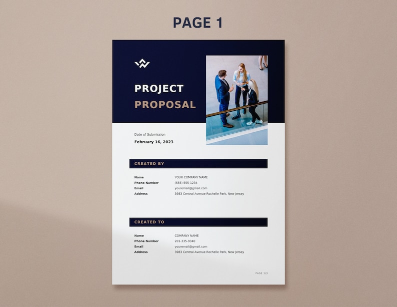 Project Proposal Template Canva MS Word Template Client - Etsy