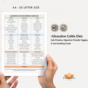 Ulcerative Colitis Diet Food List Template | Gut-friendly Meal Planner ...