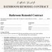 Bathroom Remodel Contract Template | Editable Contract for Bathroom ...