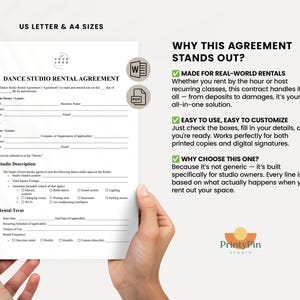 Dance Studio Rental Agreement Template | Fillable Contract PDF for ...