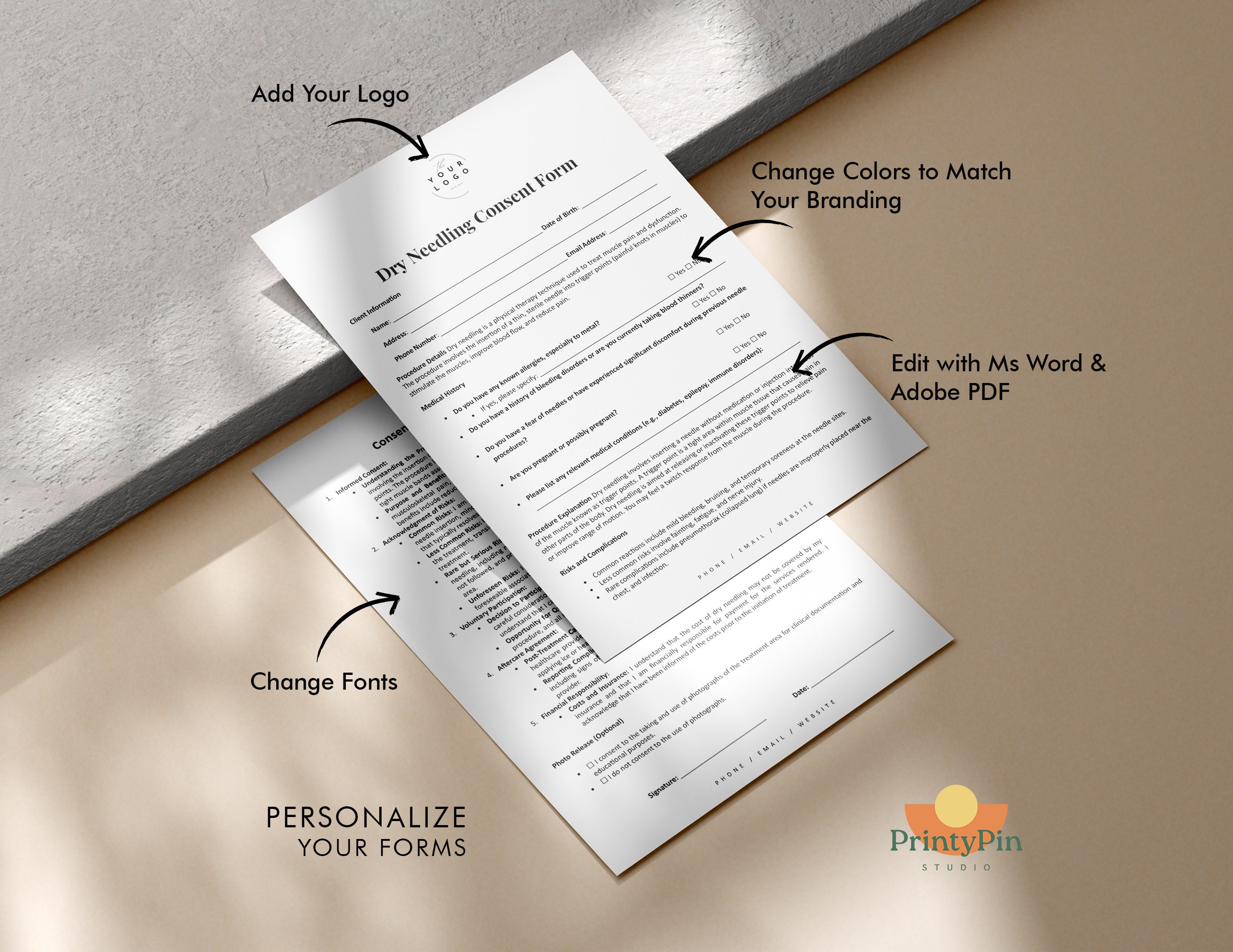 Dry Needling Consent Form Template PDF - Physical Therapy Agreement ...