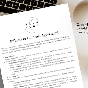 Influencer Contract Template Word - Social Media Influencer Contract ...