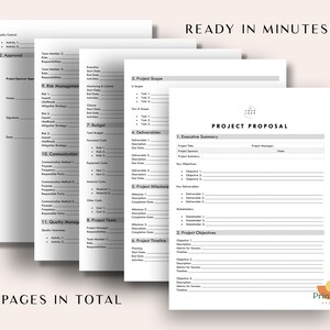 Editable Project Proposal Template - Professional Business Plan Form ...