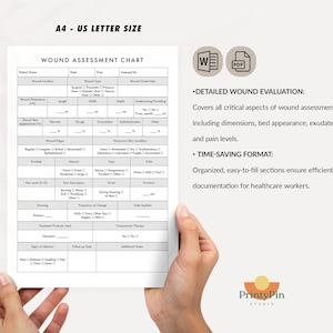 Wound Assessment Chart Template - Medical Wound Care Documentation ...