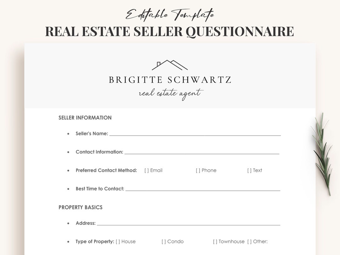 Editable Real Estate Listing Template, Instant Download Property Guide ...