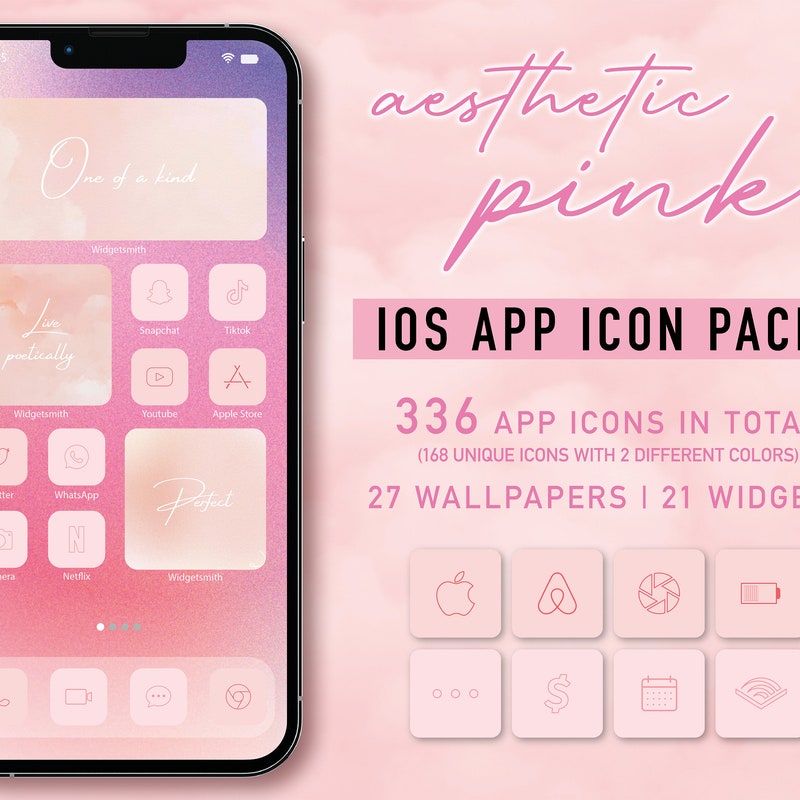 Pink App Icons - Etsy