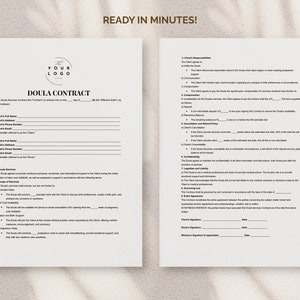 Doula Services Contract Template - Customize for Your Clients - Birth ...