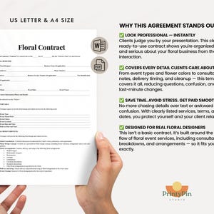 Customizable Floral Contract Template for Weddings & Events ...